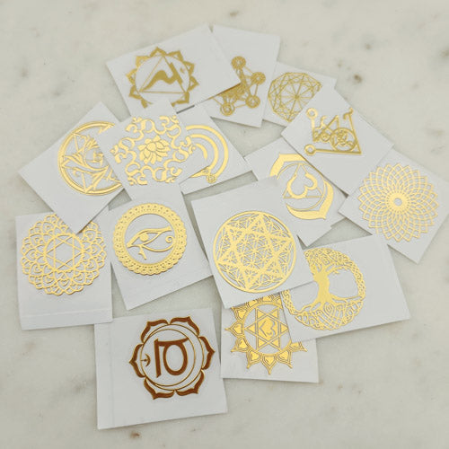 Sacred Symbol Metallic Self-Adhesive Sticker (assorted symbols & sizes ...