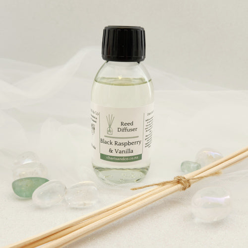 Black Raspberry & Vanilla Reed Diffuser Refill (handcrafted in Aotearo ...