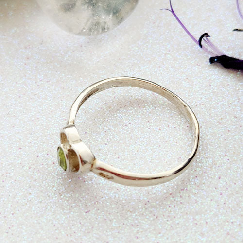 Peridot Heart Ring (sterling silver) – Inspire Me Online