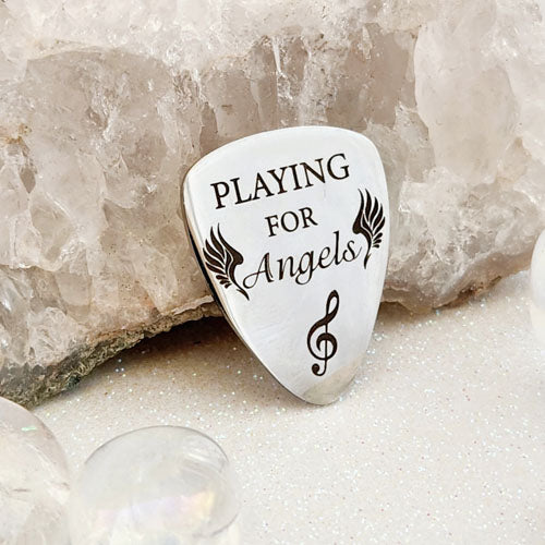 Playing For Angels Guitar Pick (stainless steel) – Inspire Me Online