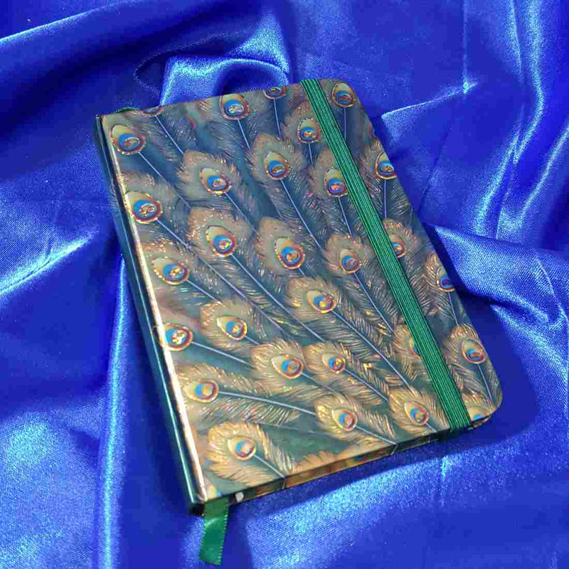 Peacock Feather Notebook (A6ish) – Inspire Me Online