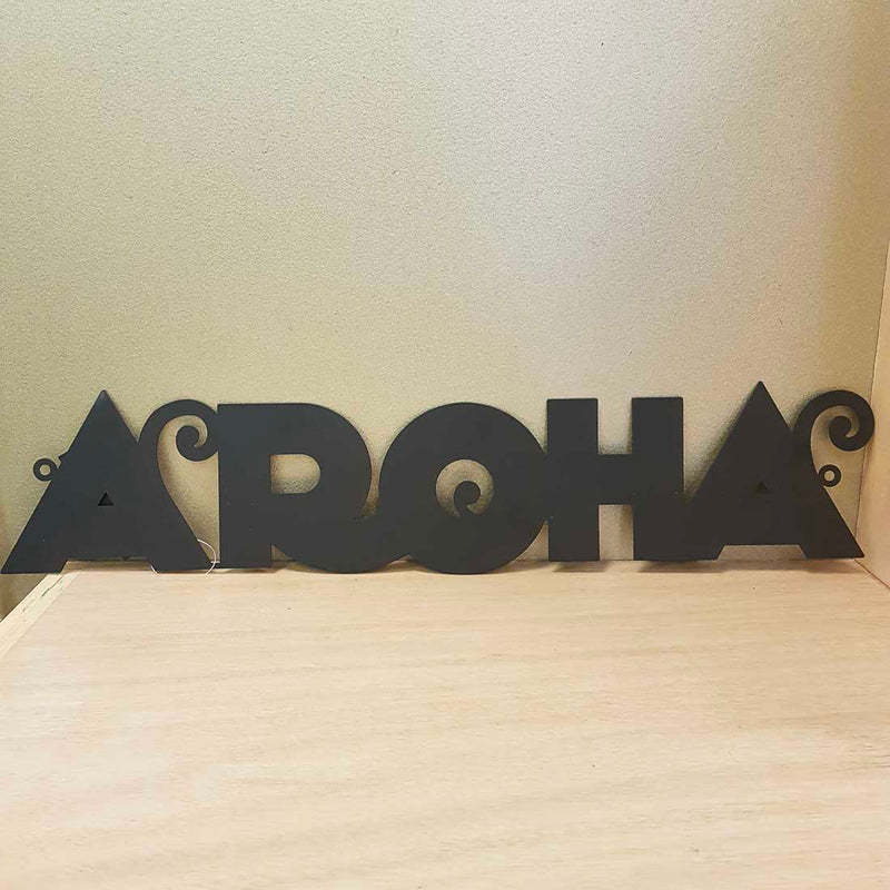 Aroha Metal Wall Art (approx. 10x50cm) – Inspire Me Online