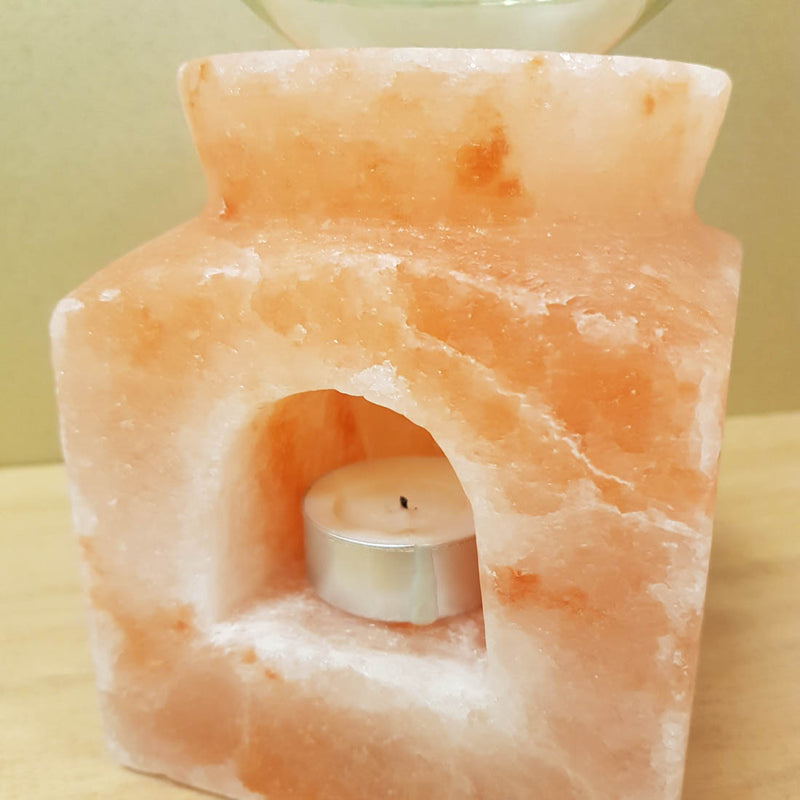 Himalayan Salt Cube Oil Burner (approx. 13.5x11.5cm) – Inspire Me Online