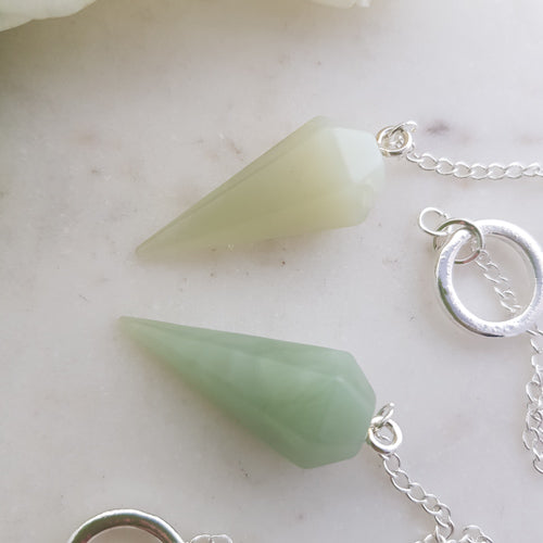 New Jade Faceted Pendulum (assorted) – Inspire Me Online