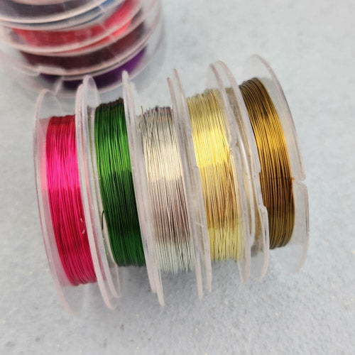 Copper Beading Wire (0.3mm. assorted colours. approx. 10m) – Inspire Me ...