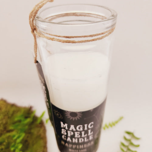 Happiness White Sage Magic Spell Candle (approx. 25 hrs. burn time ...